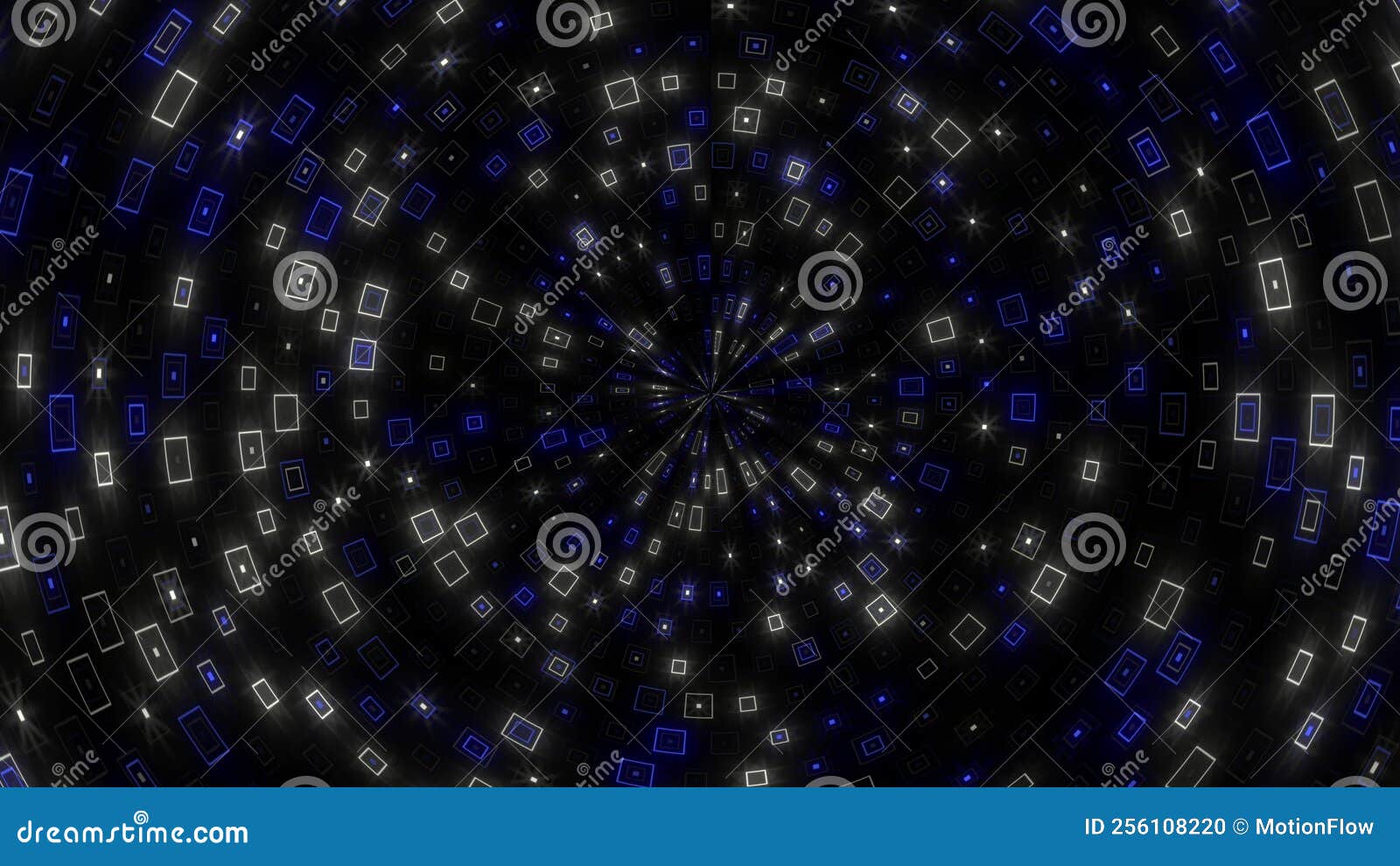 Digital Dots and Squares with Glitch Effect on Black Screen Stock ...