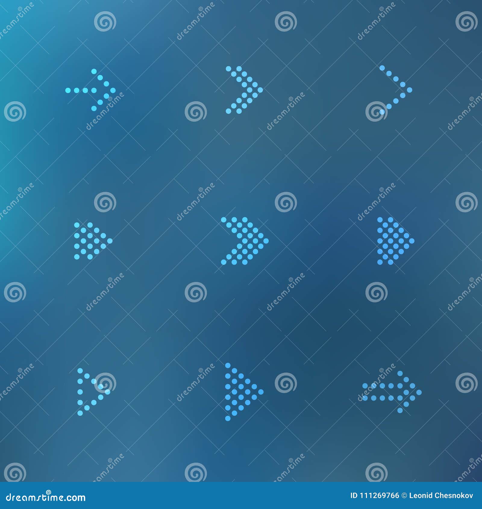 Digital Dotted Vector Arrow Icons Set Stock Vector - Illustration of ...