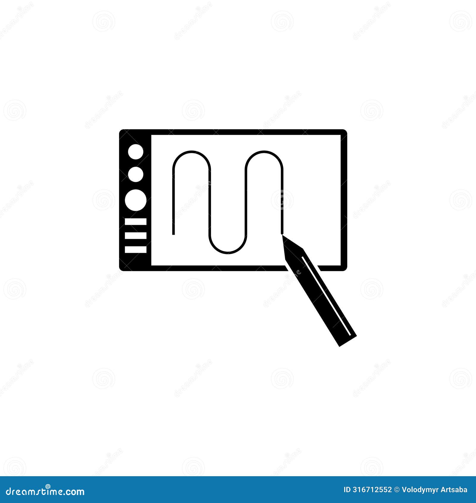 Digital Drawing Board, Graphic Tablet Flat Vector Icon Stock Vector ...