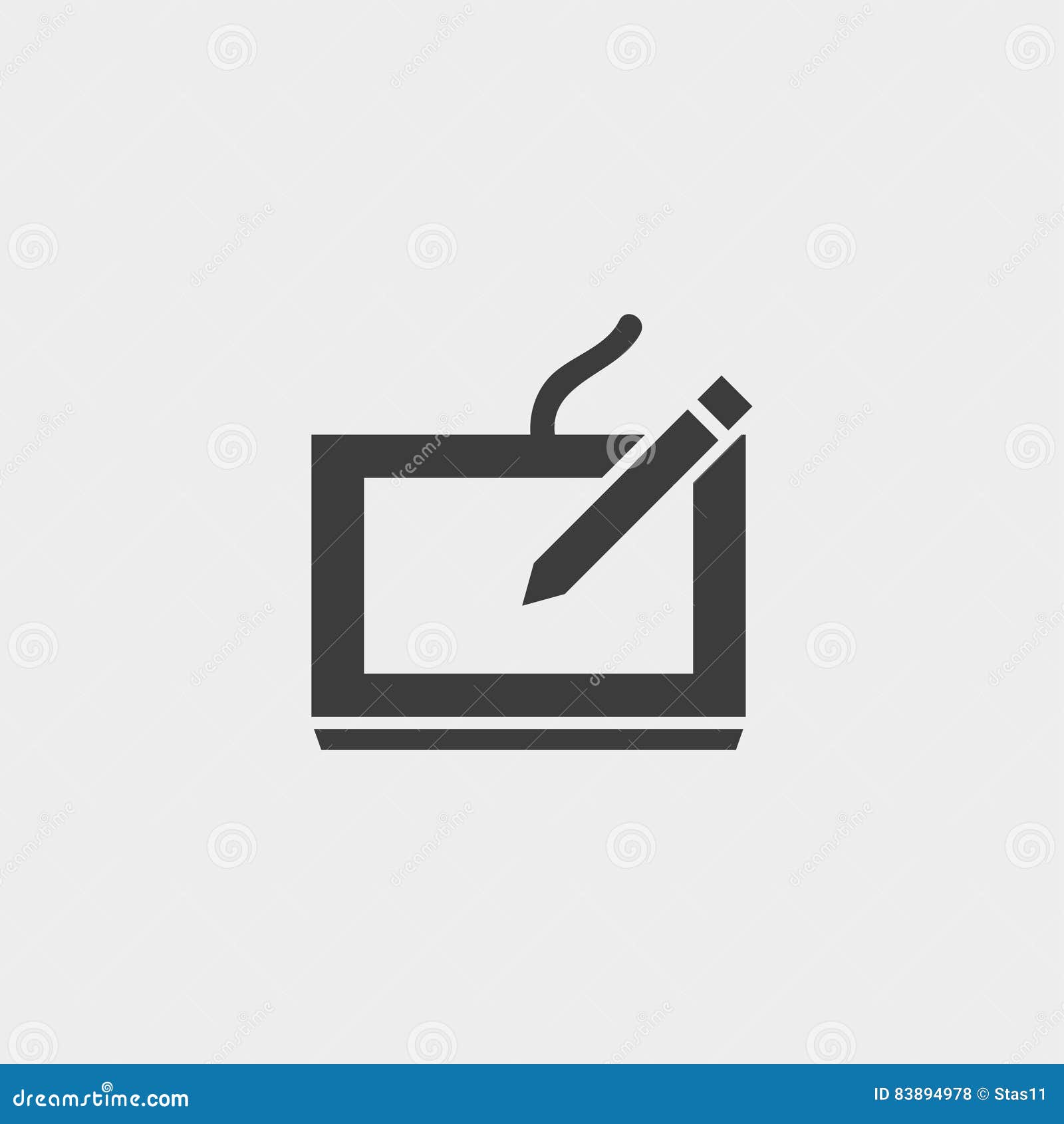 Digital Drawing Board Icon in Black Color. Vector Illustration Eps10 ...