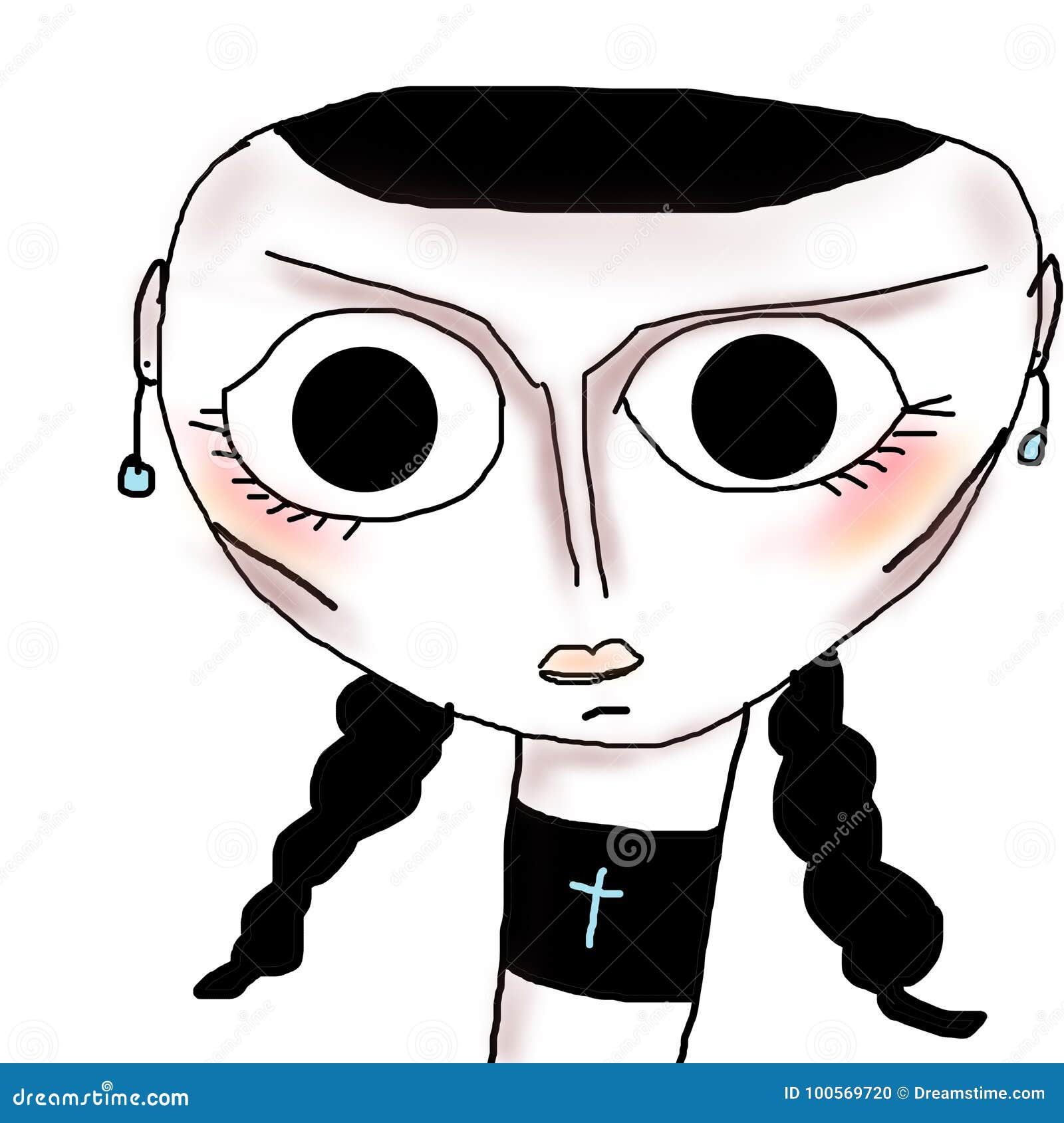 A Digital Drawing of a Character Called Noona Stock Illustration ...