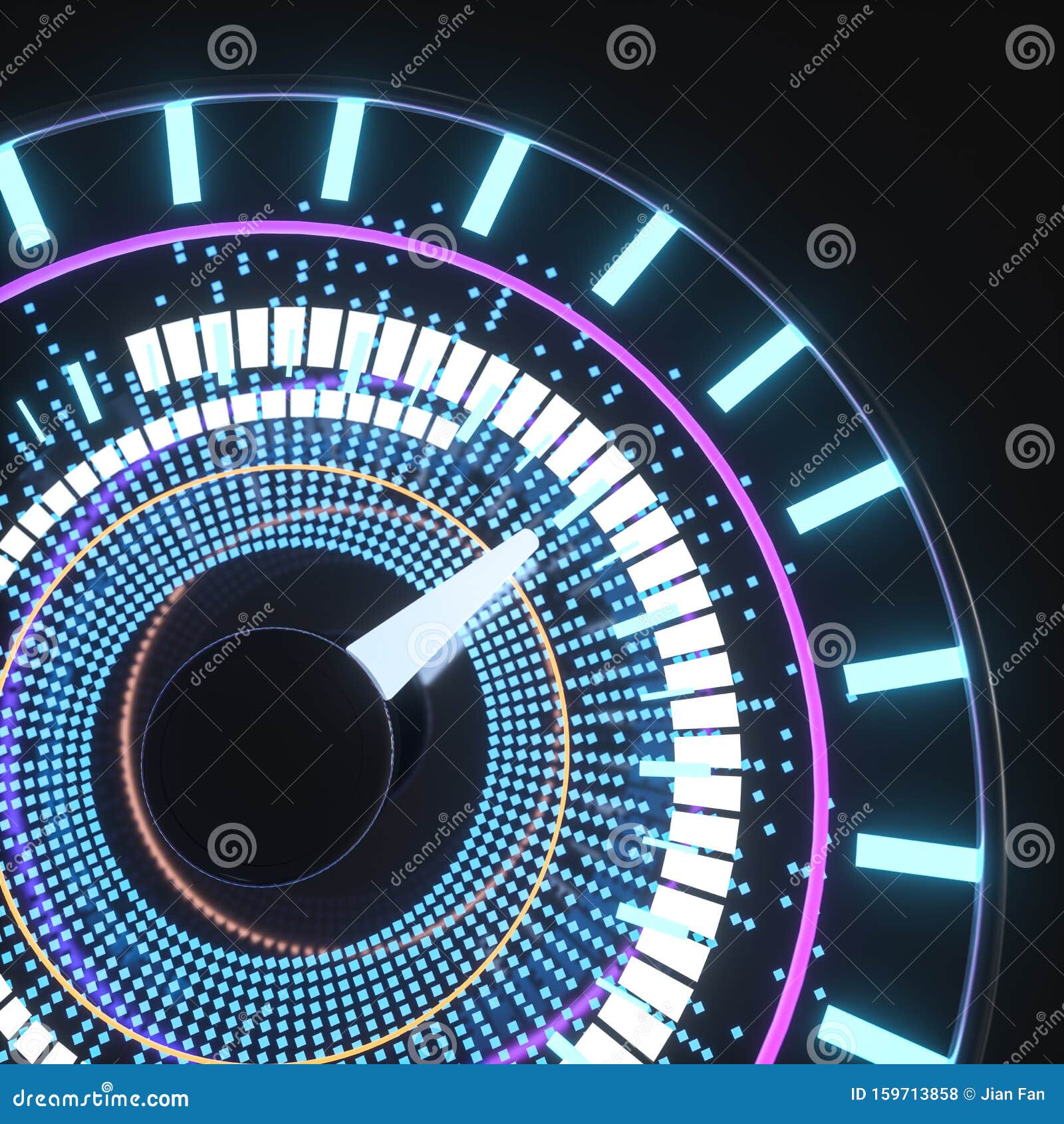 Digital Odometer And Analog Speedometer With Arrow Cartoon Vector ...