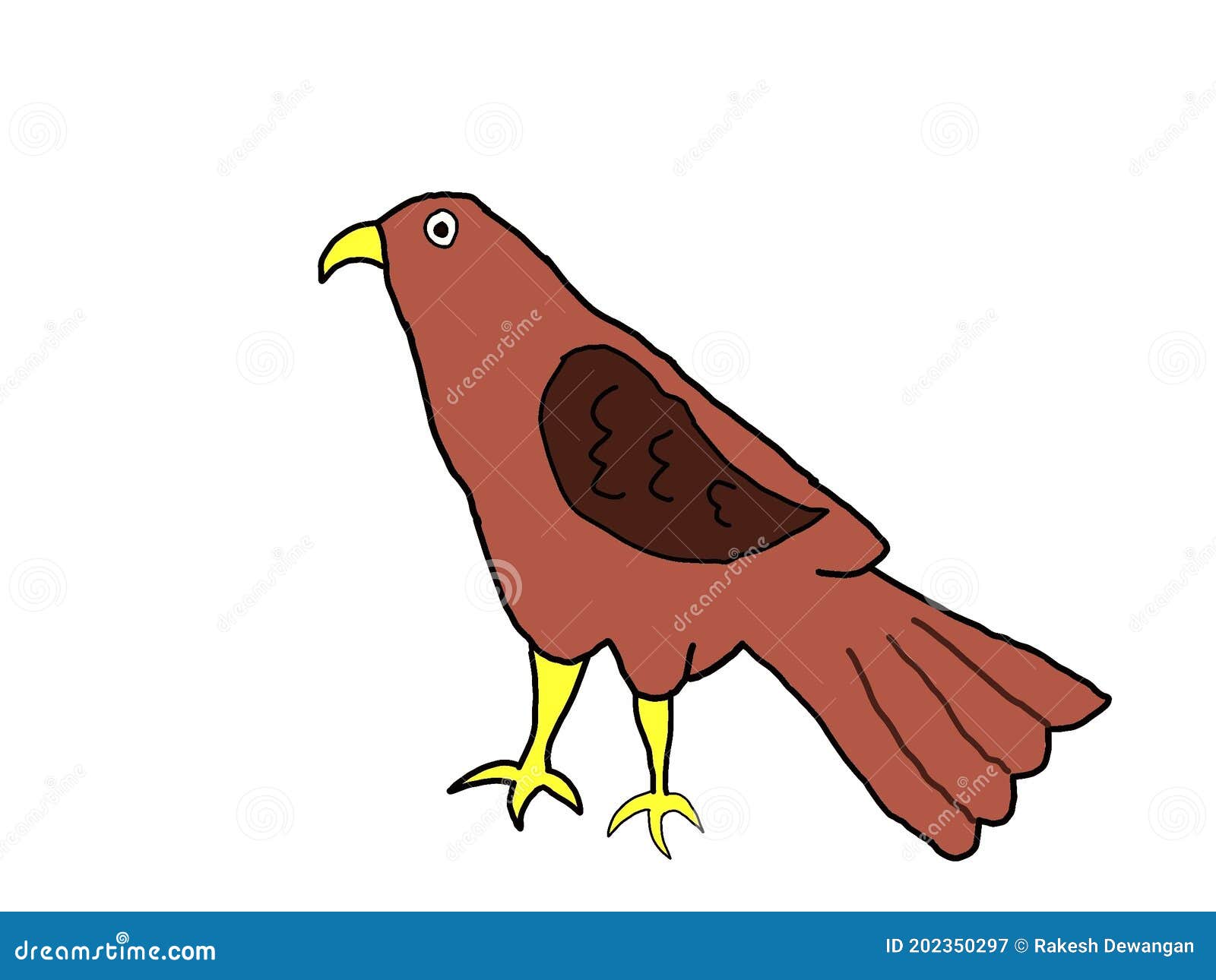 Digital Drawing of Eagle Birds Stock Illustration - Illustration of ...