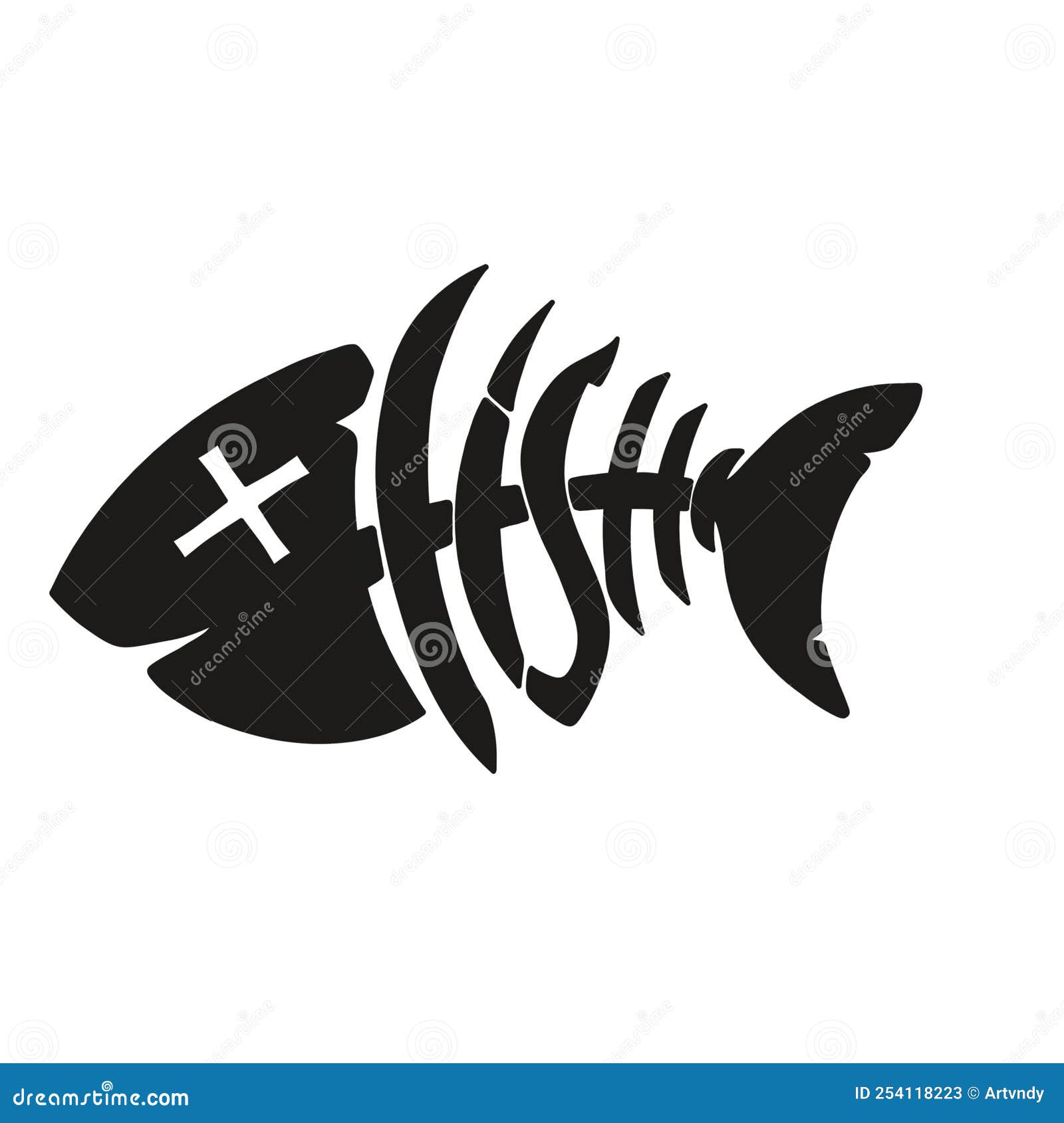 Hand Drawn Fish Illustration Stock Image - Image of drawn, logo: 254118223