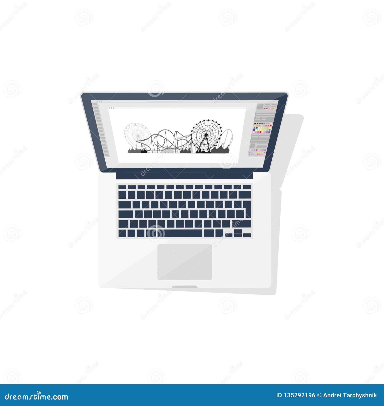 Digital Drawing. Personal Computer, Laptop. Graphics and Web Design ...