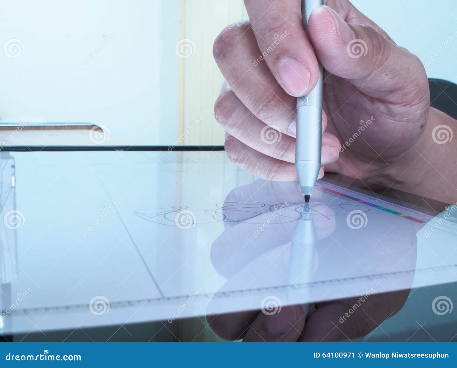 Digital drawing stock image. Image of drawing, tool, design - 64100971