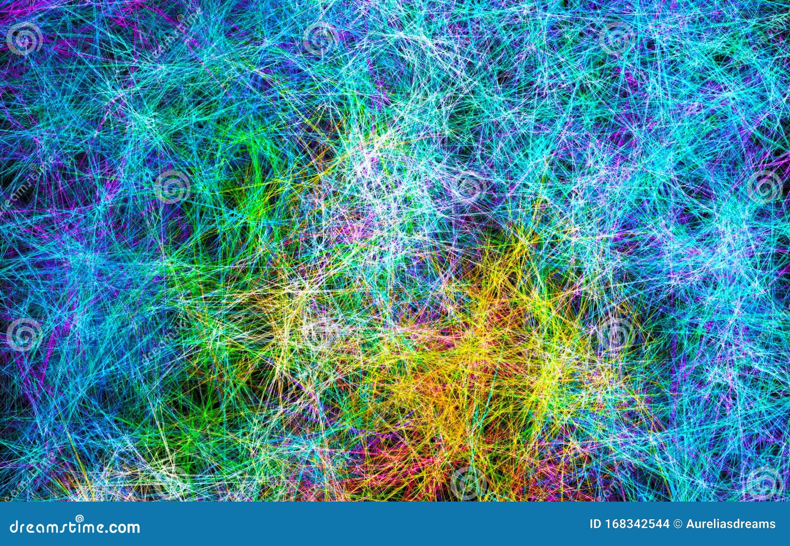 Digital Drawing Texture. Random Paint Smears in Yellow and Blue Colors ...