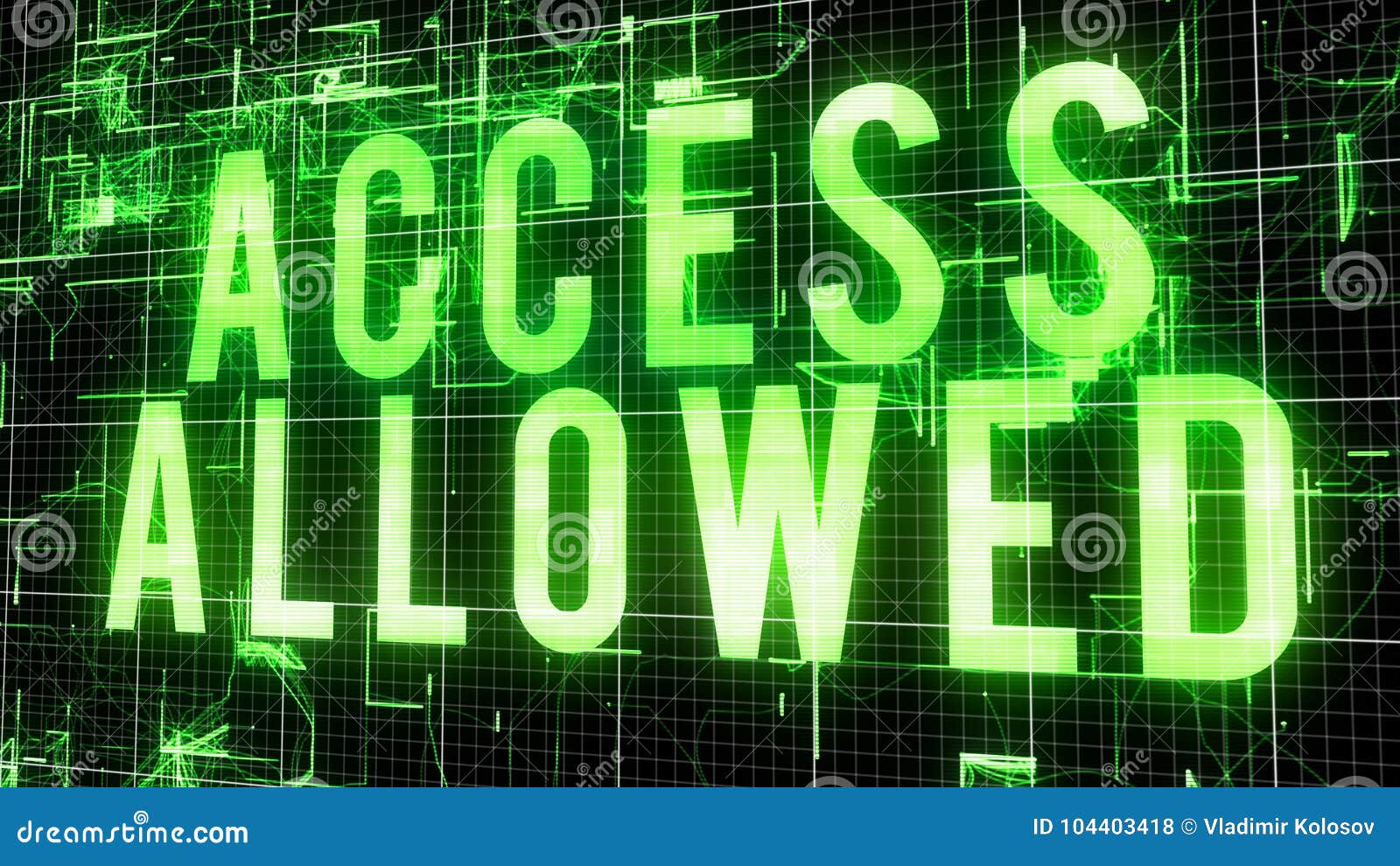 Digital Dreamlike Access Allowed Illustration Stock Illustration ...
