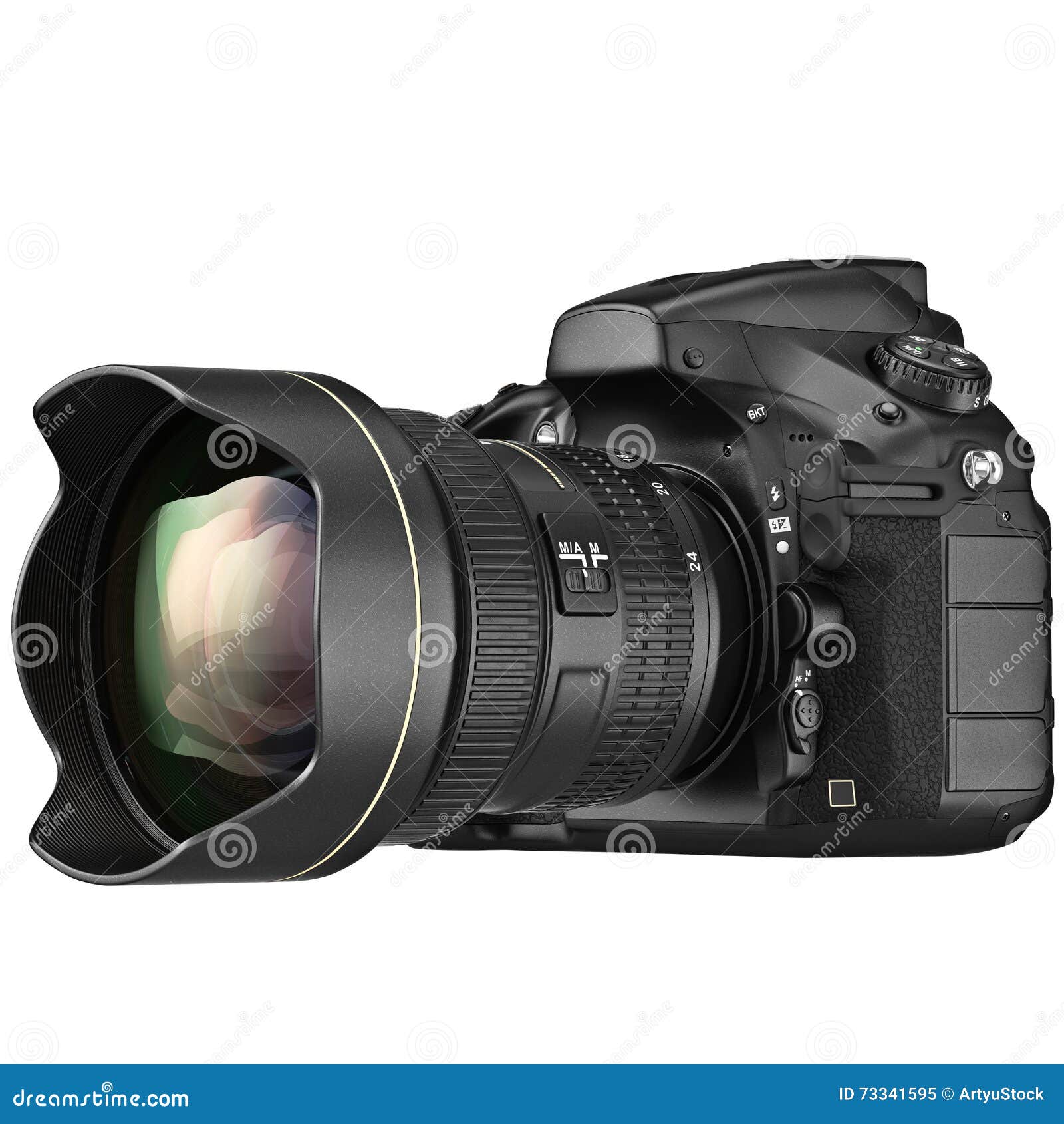 Digital DSLR camera stock illustration. Illustration of optics - 73341595