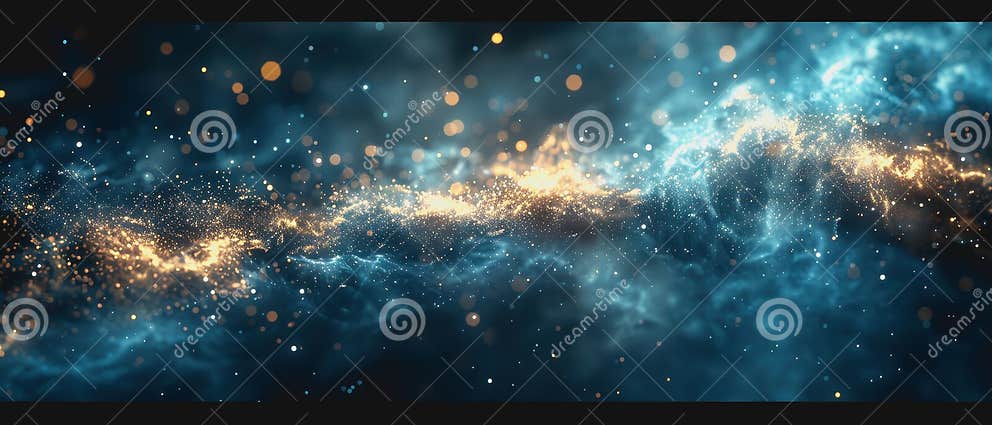 Digital Dynamic Bursts of Light and Data in Space, Showcasing ...