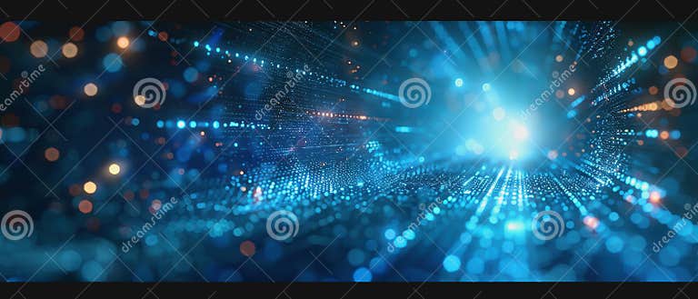 Digital Dynamic Bursts of Light and Data in Space, Showcasing ...