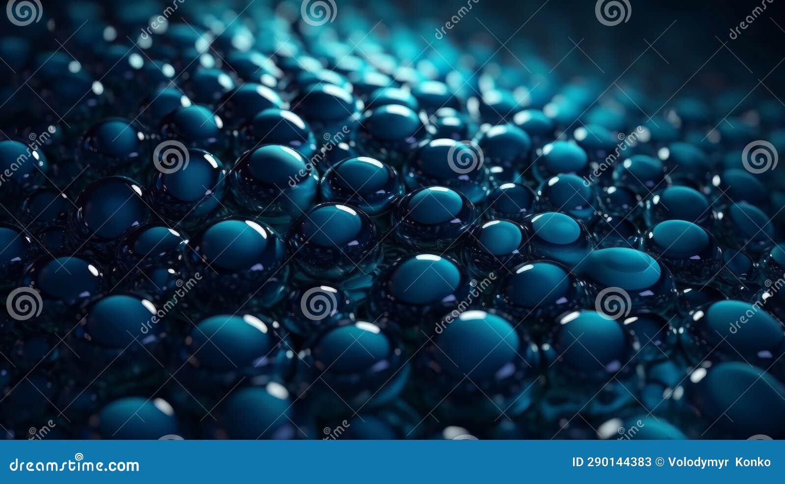 Digital Dynamic Cyber Wave. Abstract Futuristic Blue Background with ...