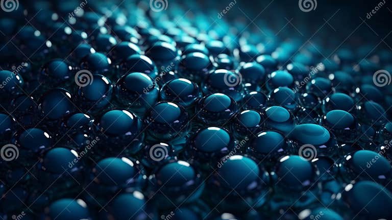 Digital Dynamic Cyber Wave. Abstract Futuristic Blue Background with ...