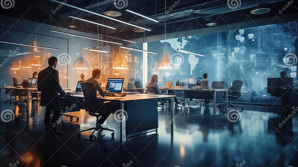 Digital Dynamic Tech Background Stock Illustration - Illustration of ...