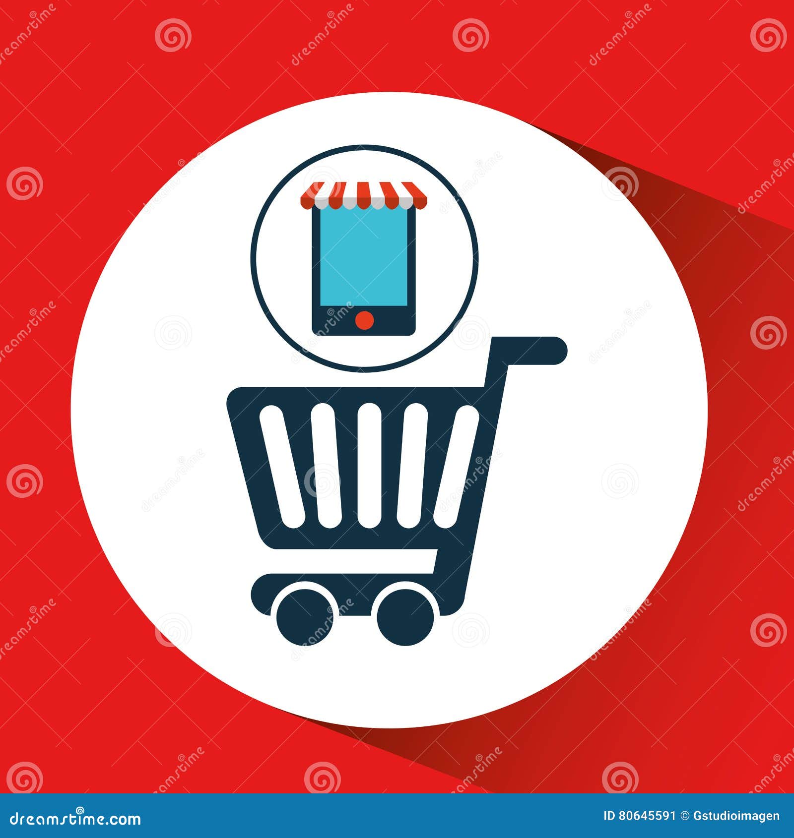 Digital E-commerce Cart Shopping Icon Design Stock Vector ...