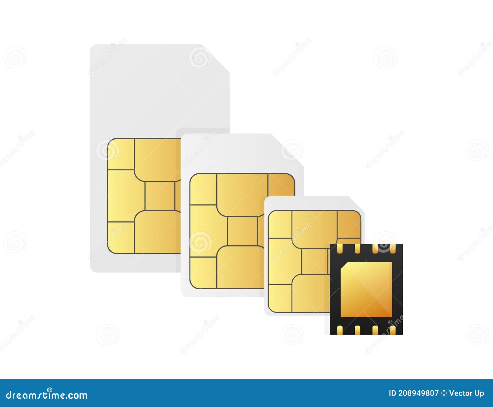 Digital E Sim Chip Motherboard Digital Chip. Modern Icon. White ...