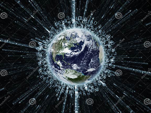 Digital Earth stock illustration. Illustration of planet - 20280846