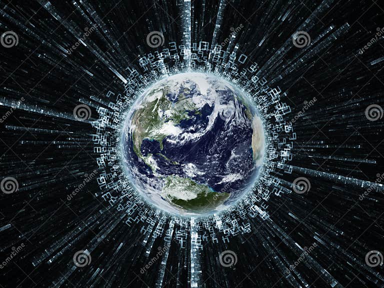 Digital Earth stock illustration. Illustration of planet - 20280846