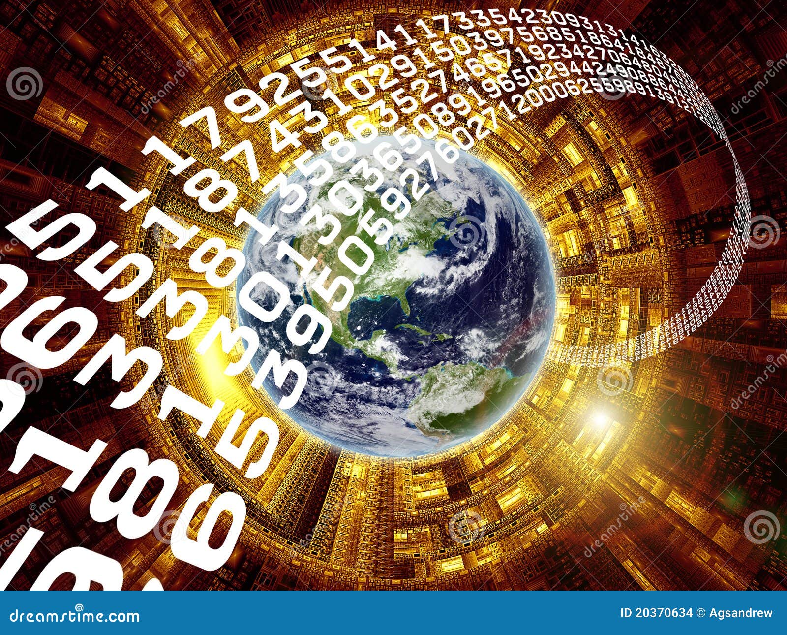 Digital Earth stock illustration. Illustration of movement - 20370634