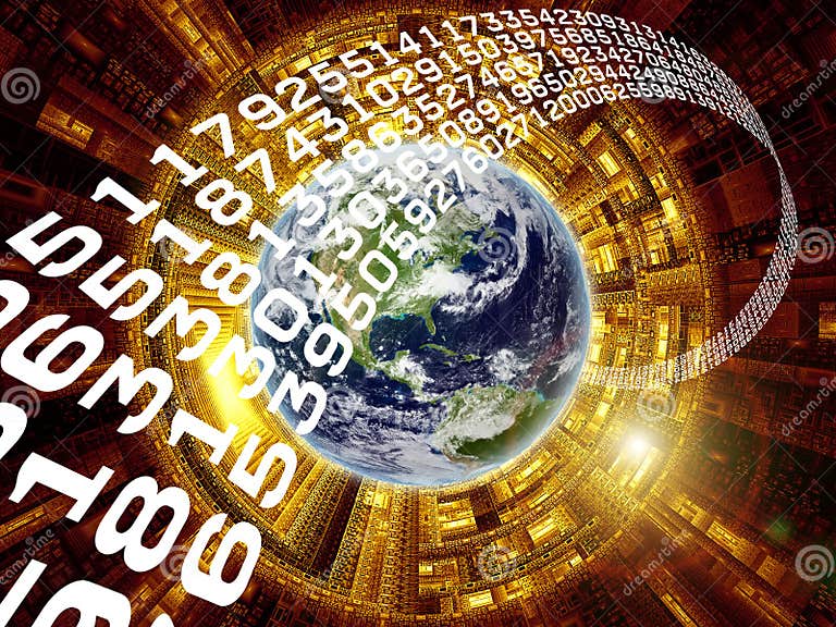 Digital Earth stock illustration. Illustration of movement - 20370634