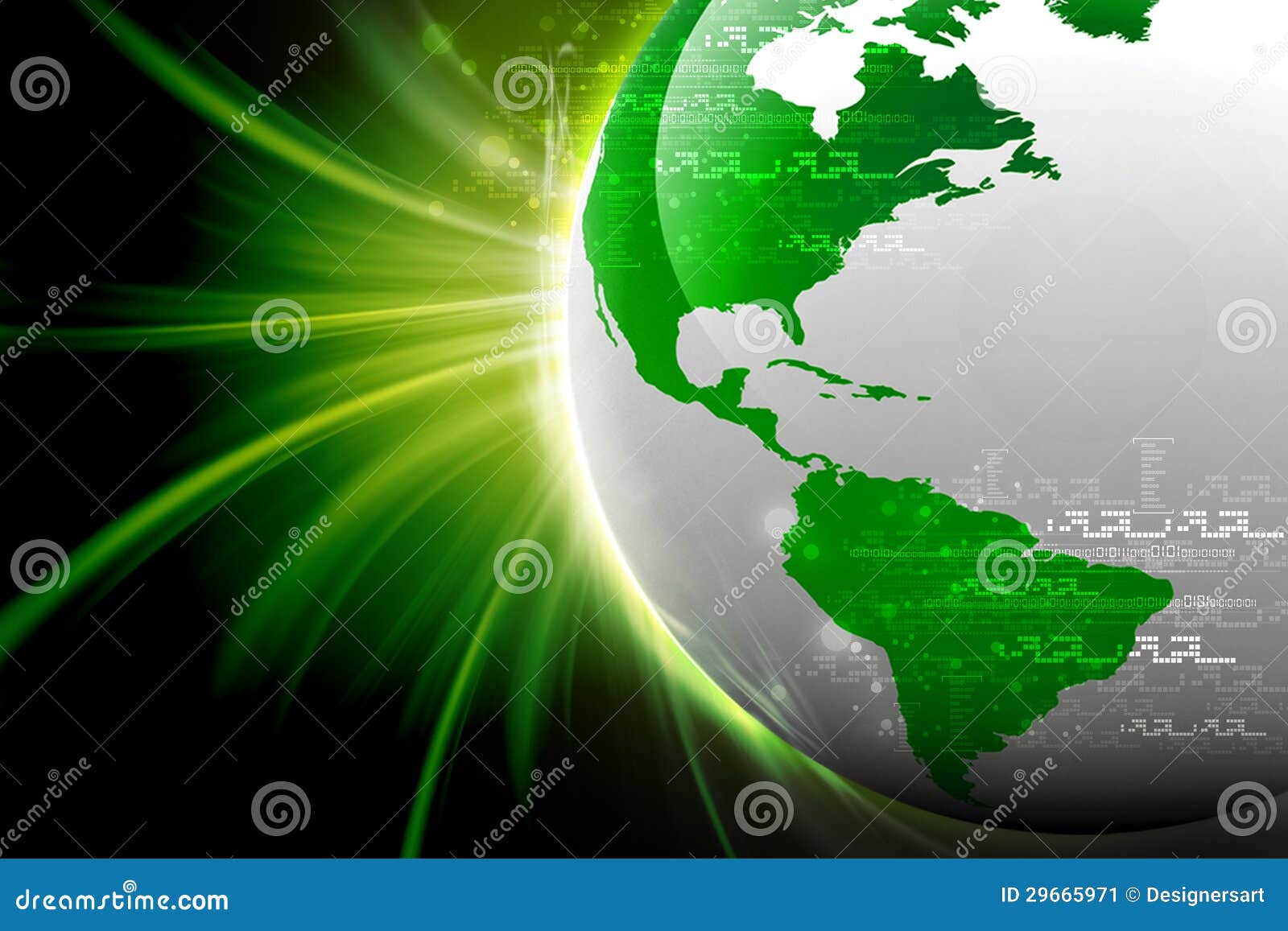 Digital Earth And Dotted Line Link Glowing Earth Science And Technology ...