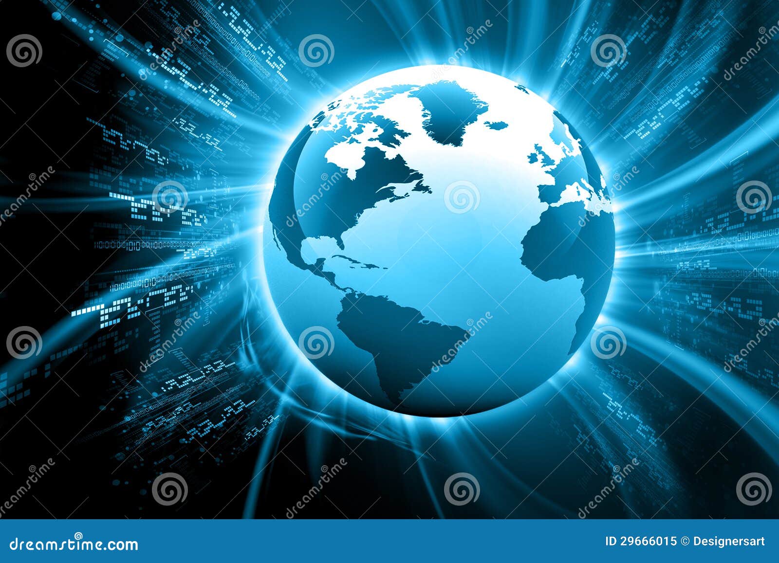 Digital earth stock illustration. Illustration of communication - 29666015