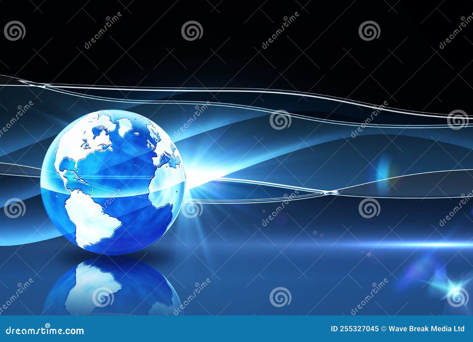 Digital earth background stock illustration. Illustration of futuristic ...