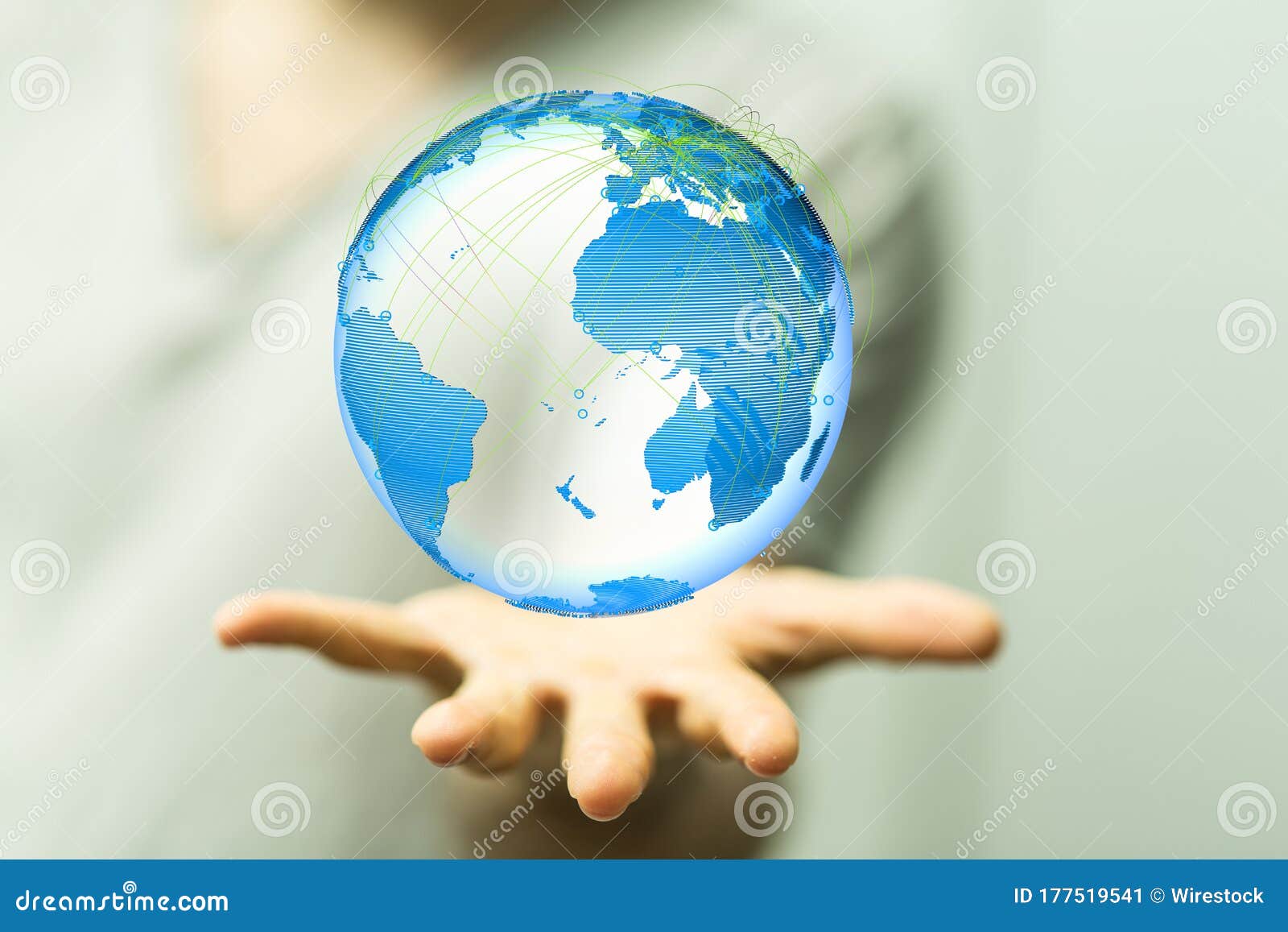 A Digital Earth Connection Concept 3d Stock Image - Image of concept ...