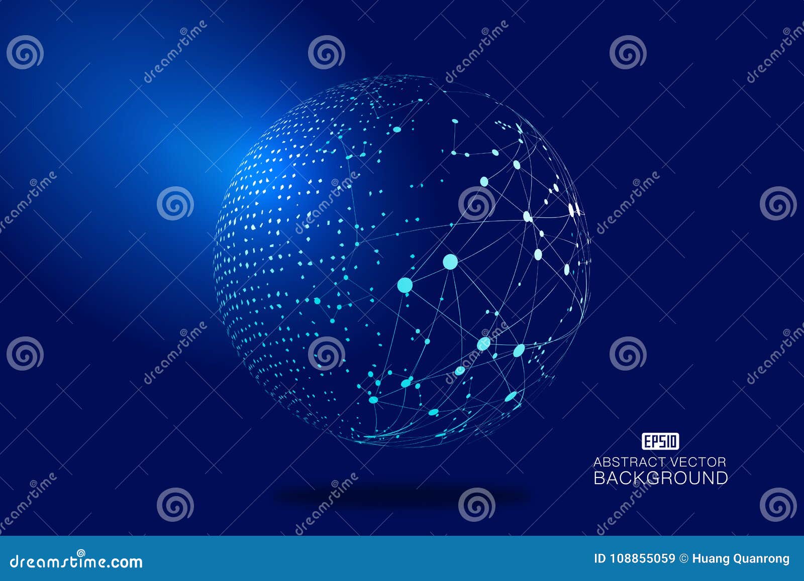 Digital Earth And Dotted Line Link Glowing Earth Science And Technology ...