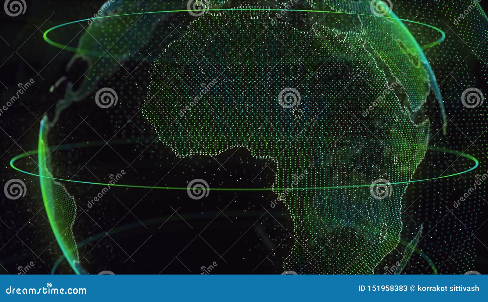 Digital Earth Global Network Concept 3d Animation Stock Image - Image ...