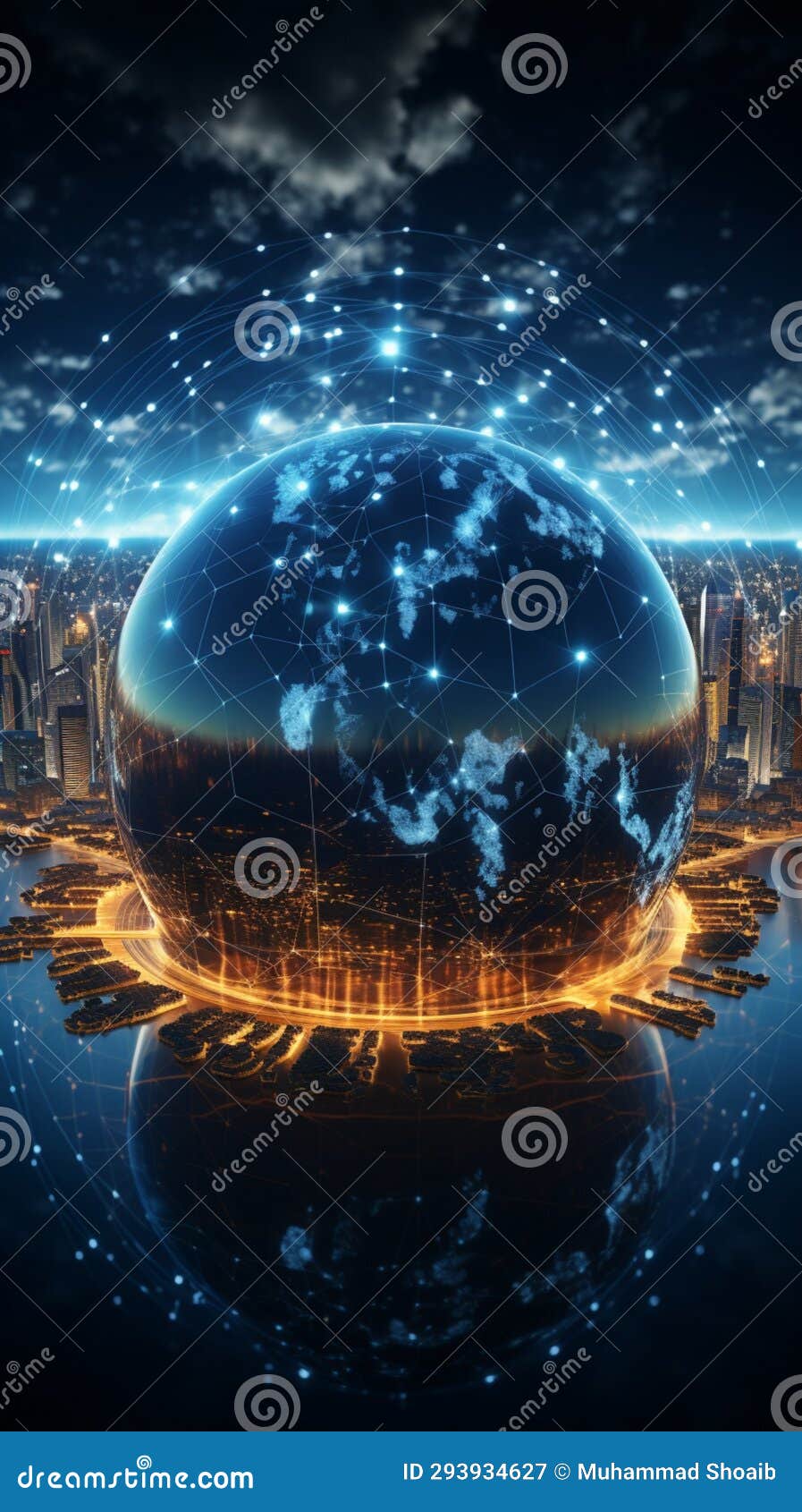 Digital Earth Harmonizes with a Captivating Cyberspace Backdrop in 3D ...