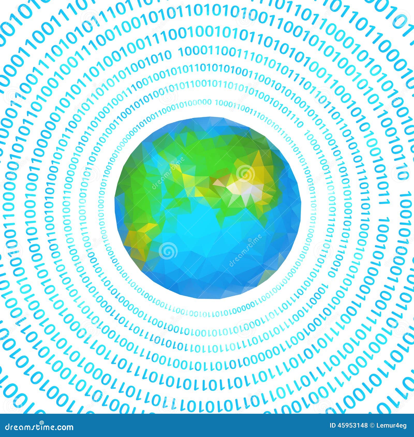 The digital earth stock vector. Illustration of abstract - 45953148