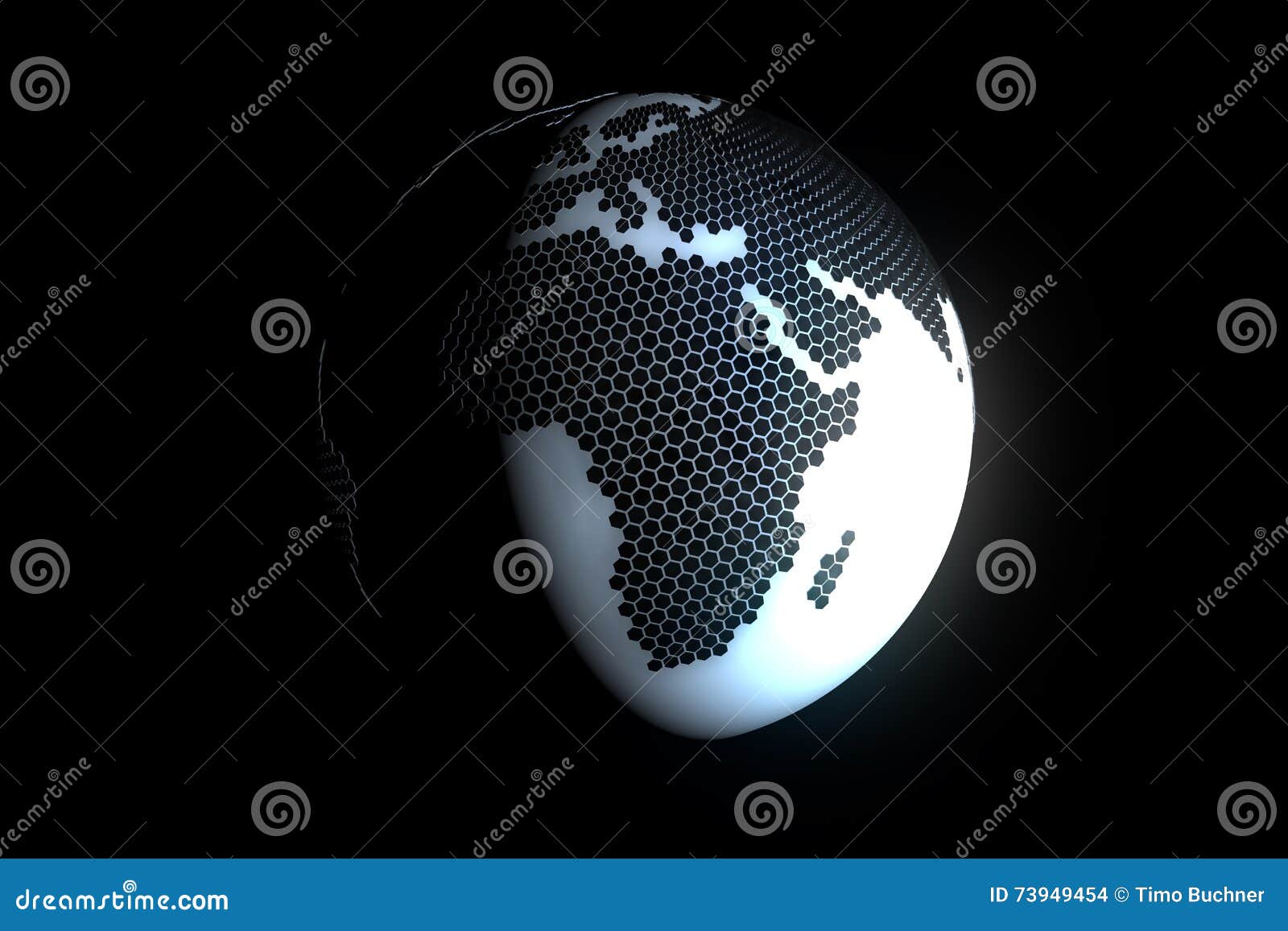 Digital Earth in Motion. Nice 3D Rendering Stock Illustration ...