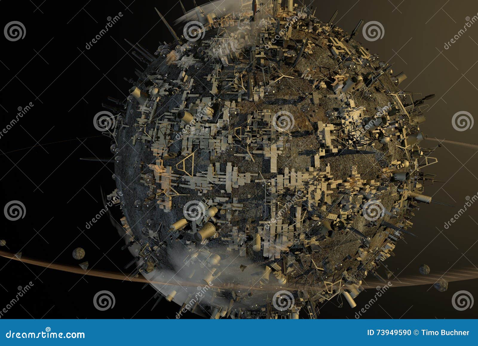 Digital Earth in Motion. Nice 3D Rendering Stock Illustration ...
