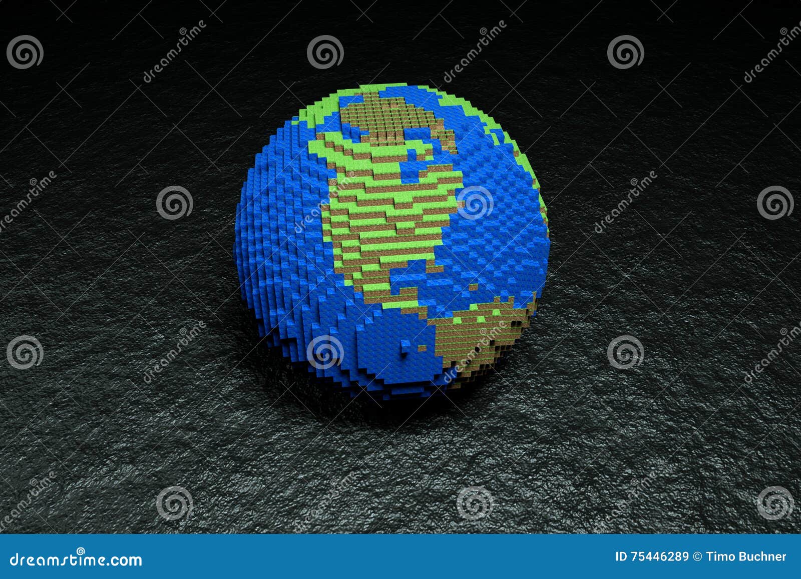 Digital Earth in Motion. Nice 3D Rendering Stock Illustration ...
