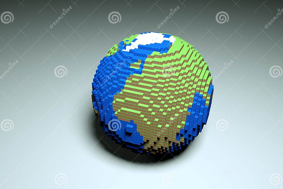 Digital Earth in Motion. Nice 3D Rendering Stock Illustration ...