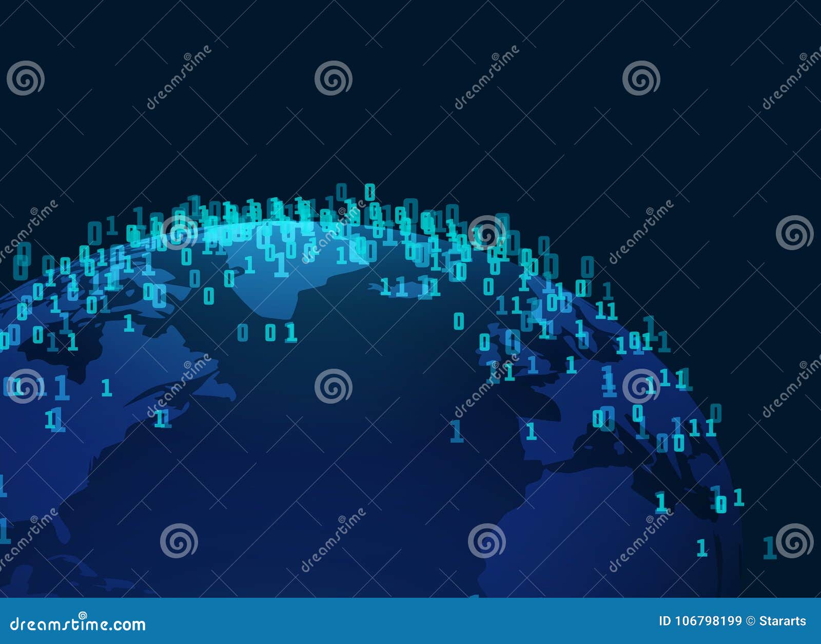 Digital Earth Technology Style Background Stock Vector - Illustration ...