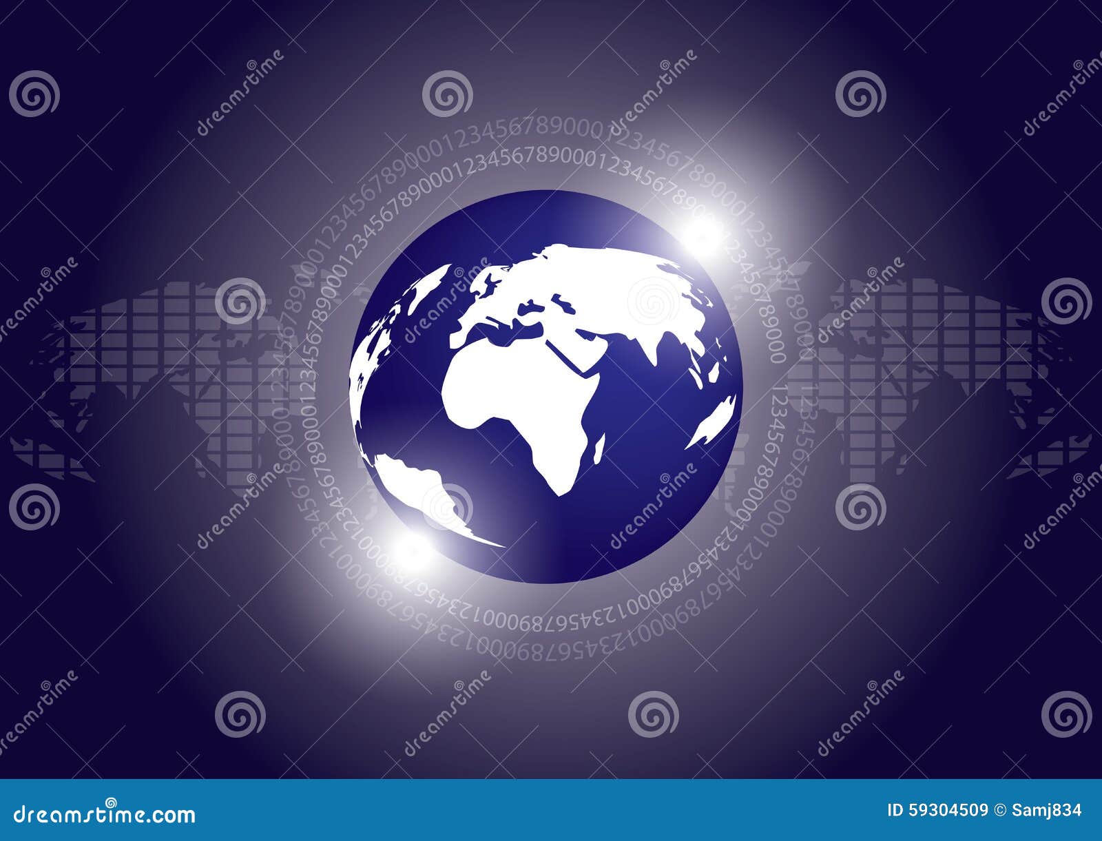 Digital Earth Technology Vector Background Stock Vector - Illustration ...