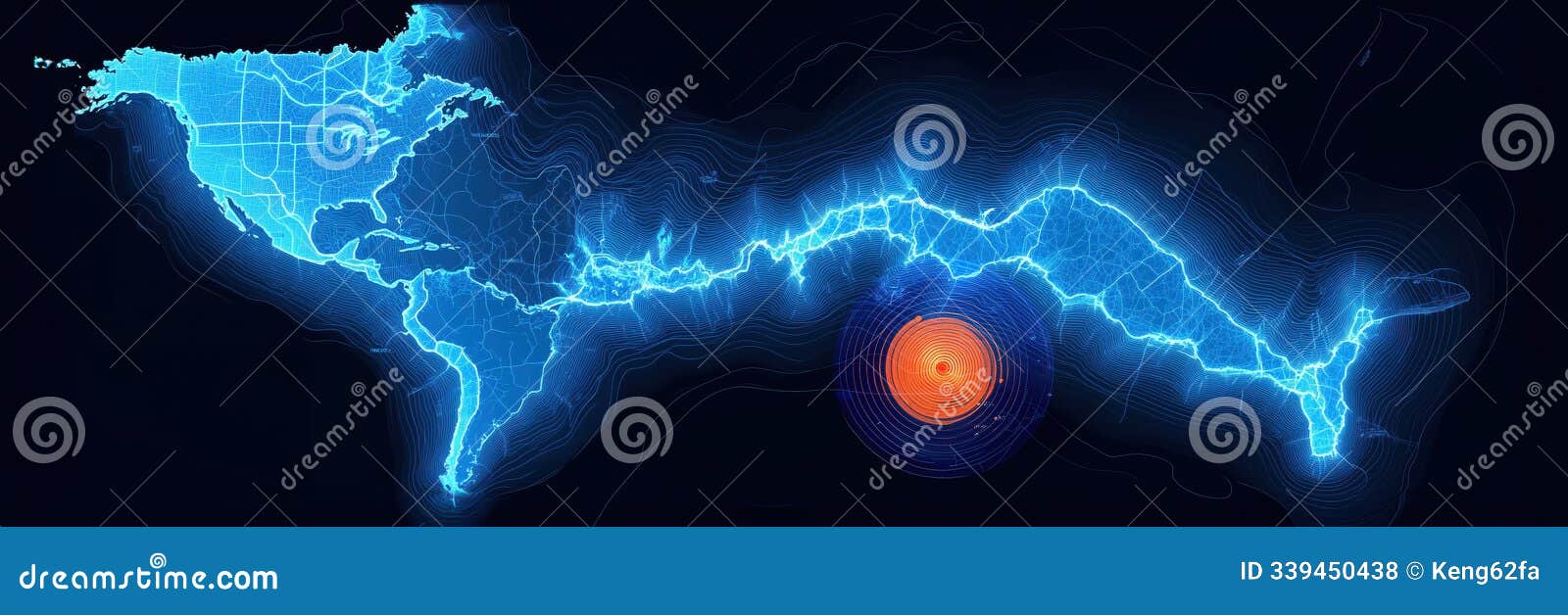Digital Earthquake Prediction Map Showcasing Intricate Data ...