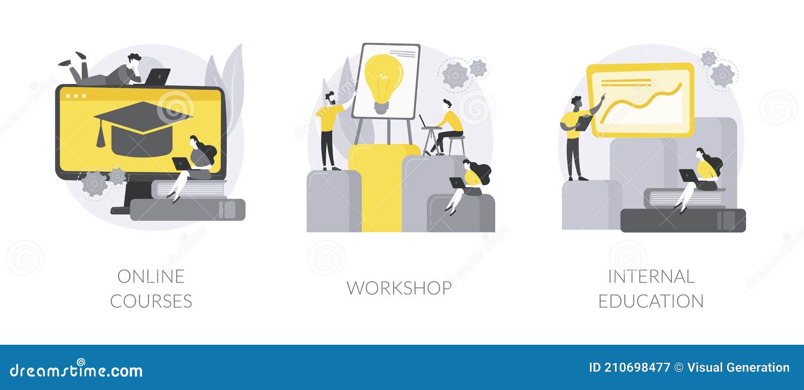 Digital Education Abstract Concept Vector Illustrations. Stock Vector ...