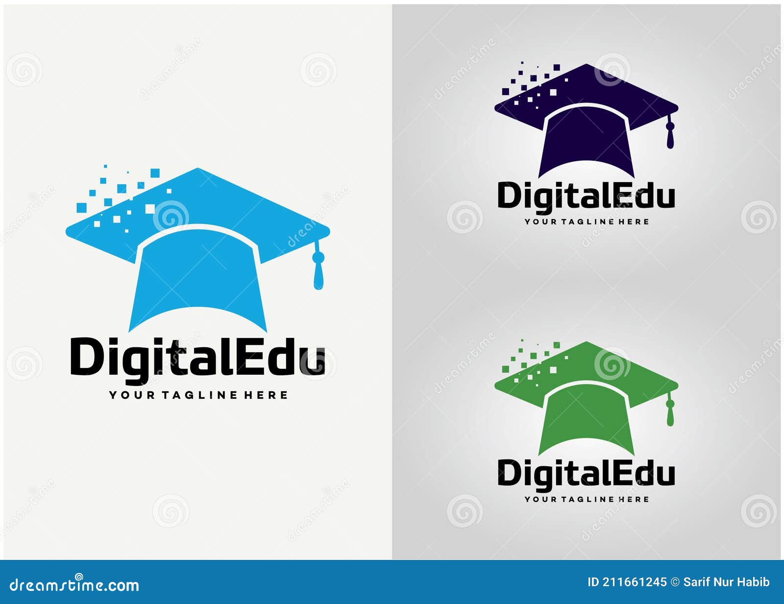 Digital Education Logo Design Template Stock Vector - Illustration of ...