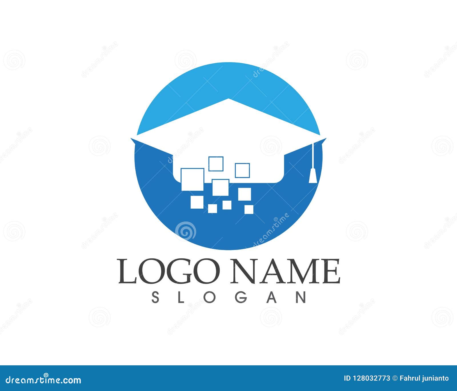 Digital Education School Univertsity Logo Design Concept Stock Vector ...