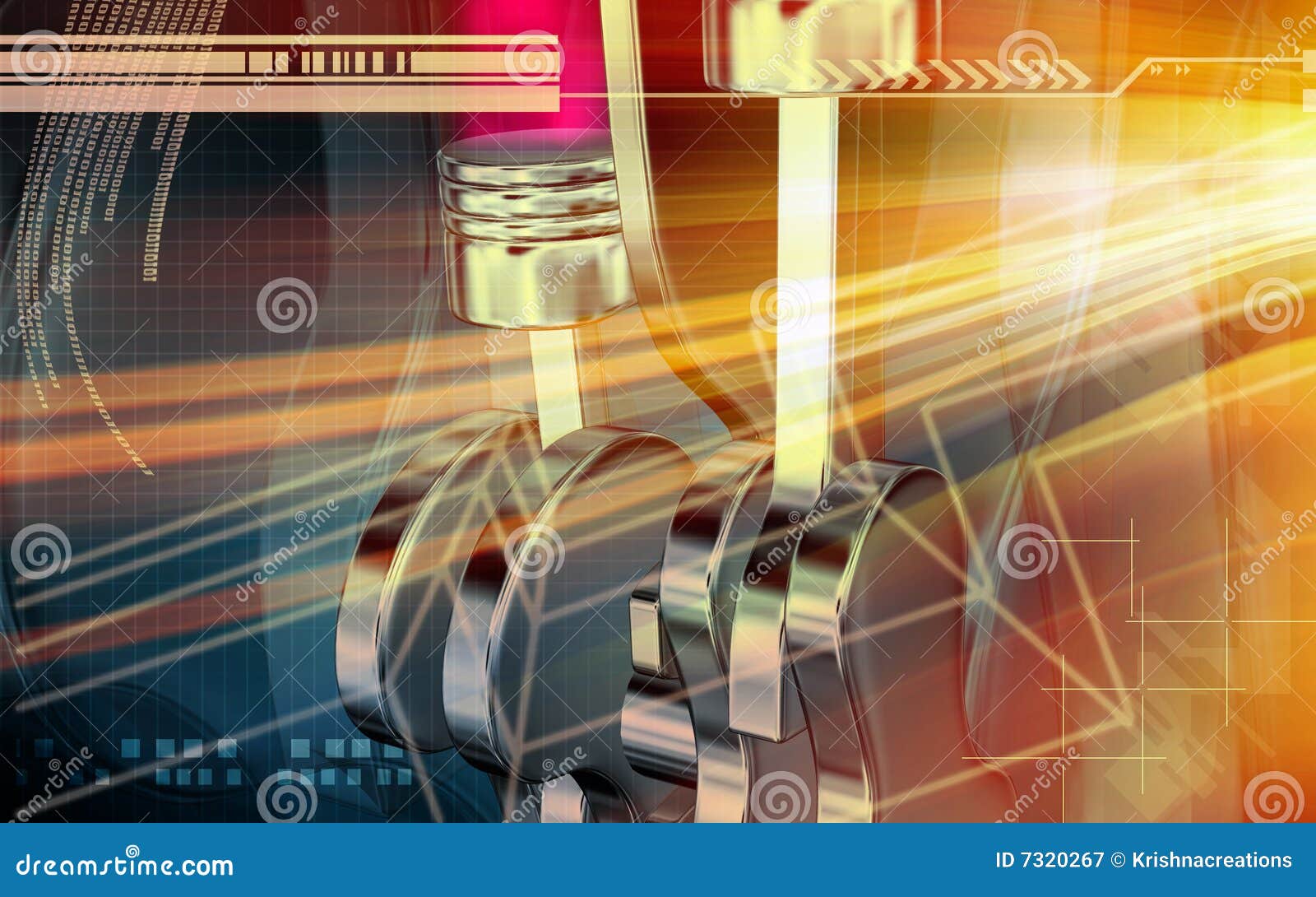 Digital effect of engines stock illustration. Illustration of engine ...