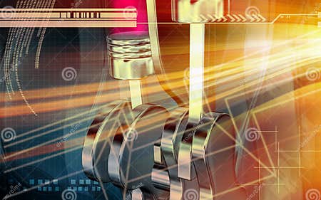 Digital effect of engines stock illustration. Illustration of engine ...