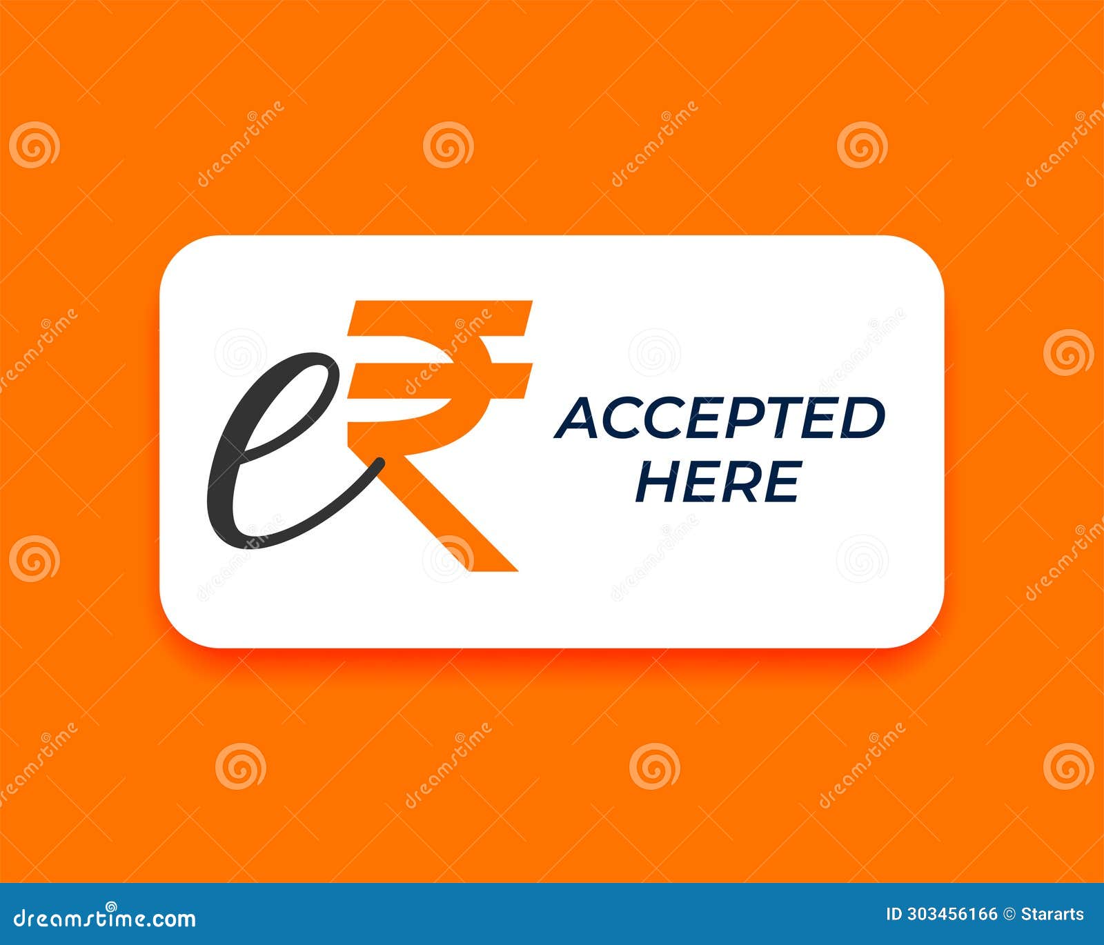 Digital EINR Erupi Accepted Here Design for Secure Transaction Stock ...