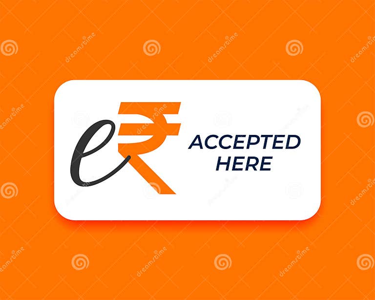 Digital EINR Erupi Accepted Here Design for Secure Transaction Stock ...