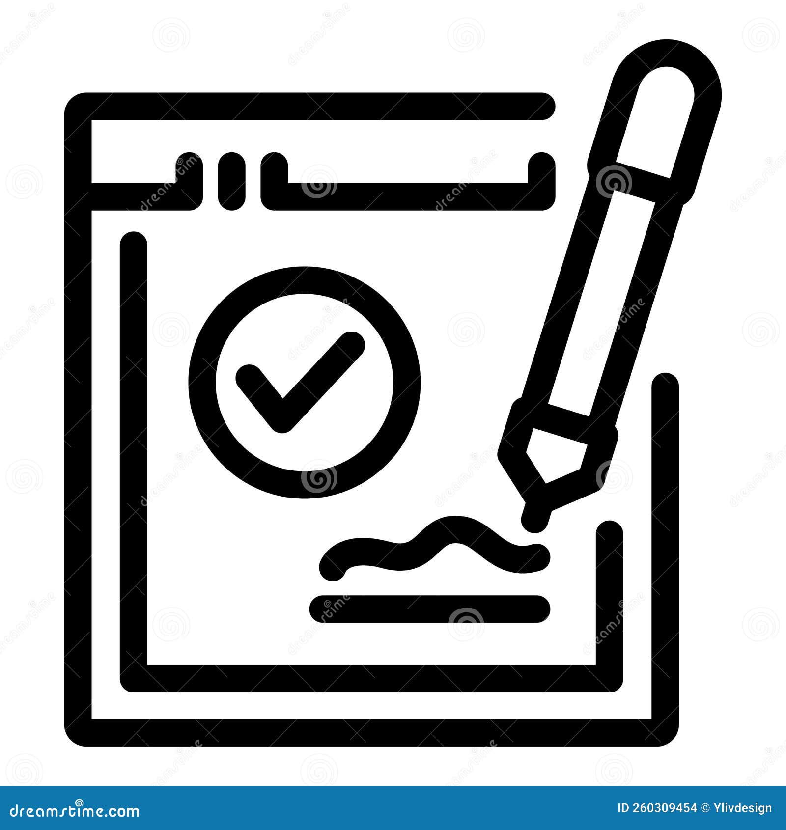 Digital Election Icon Outline Vector. Vote Poll Stock Vector ...