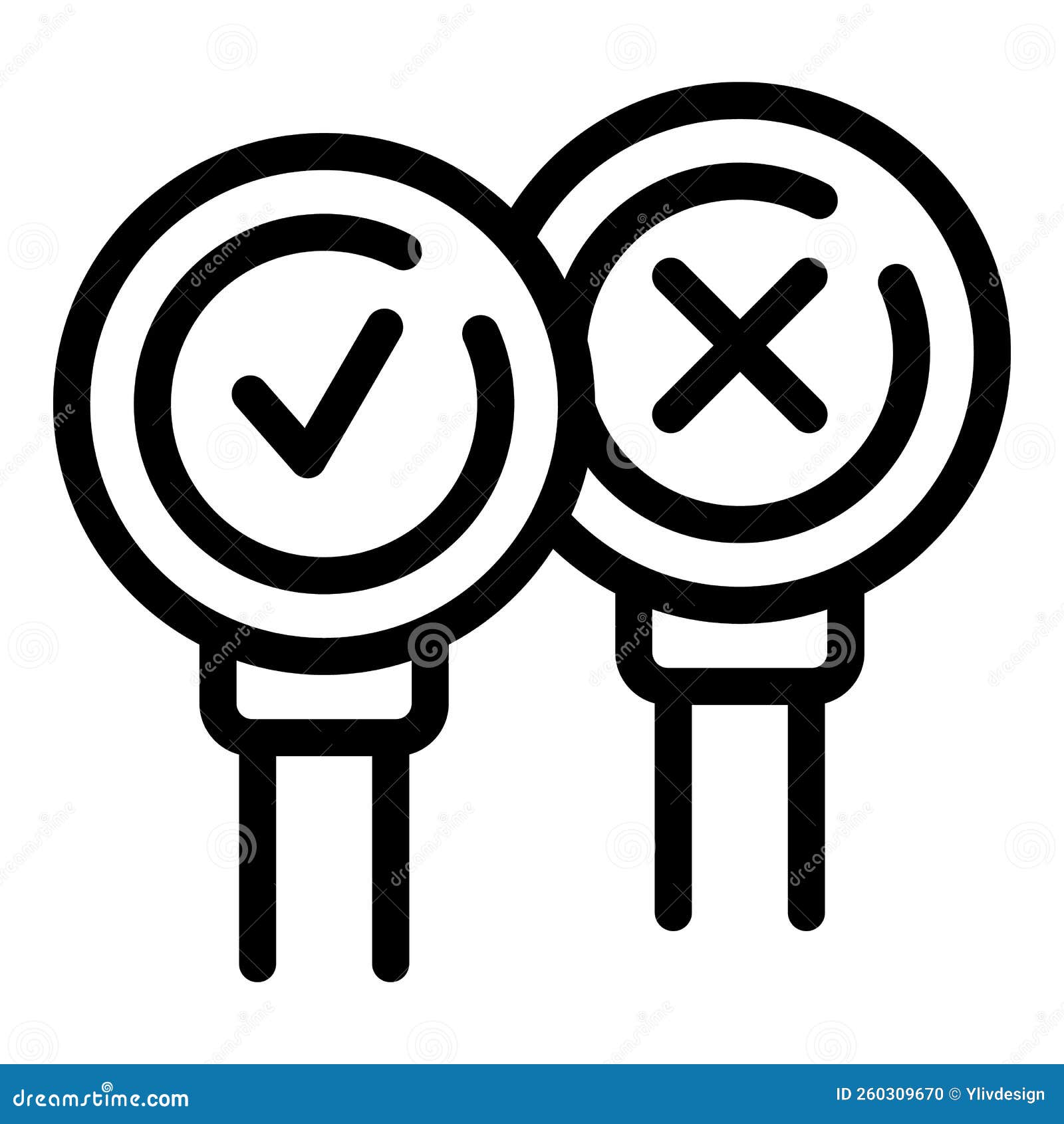 Digital Election Icon Outline Vector. Vote Poll Stock Illustration ...