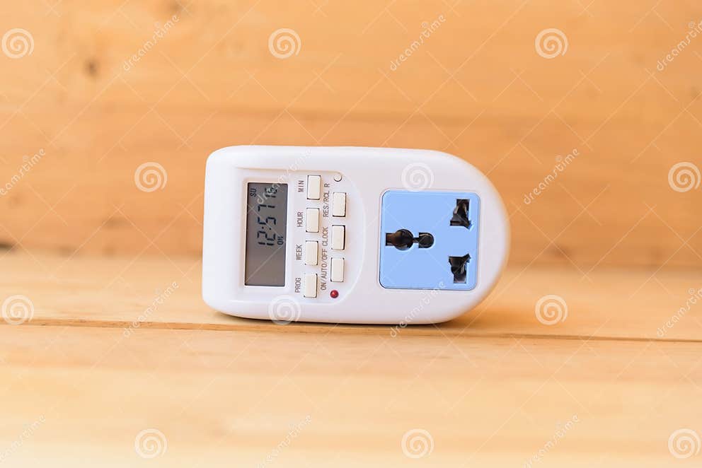 Digital Electric Plug Timer for Auto on/OFF Electronics Stock Image ...