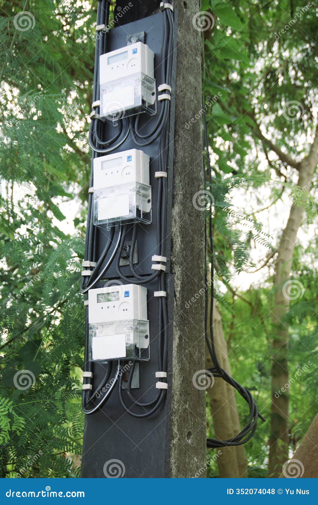 Digital electricity meter stock photo. Image of residential - 352074048